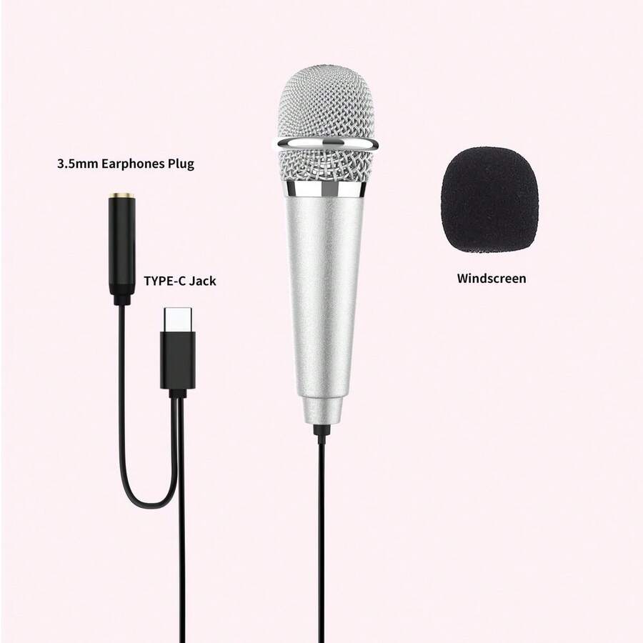 USB C Mini Karaoke Microphone For Android Phone, Laptop, Tablets Small ...