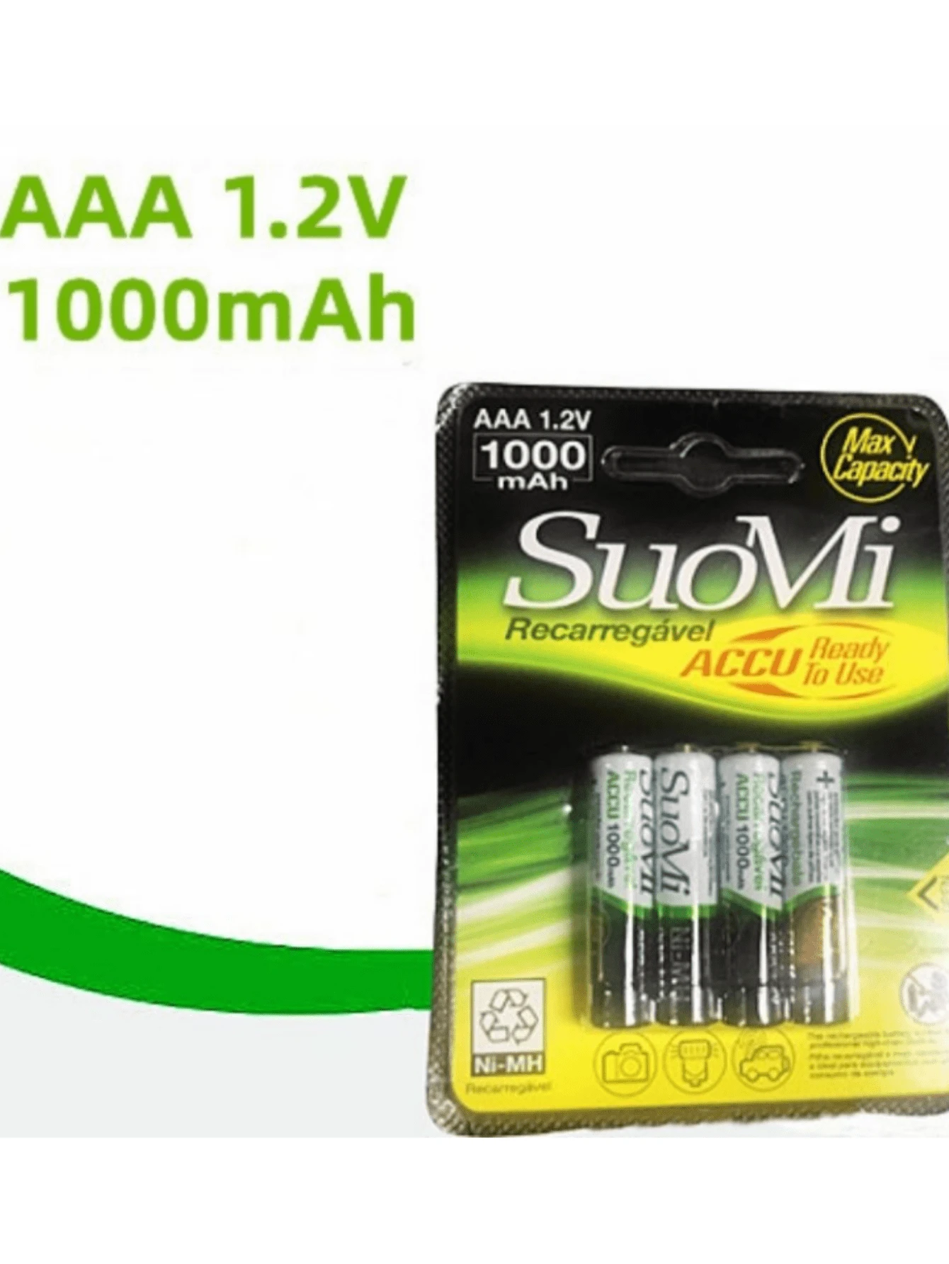 8 Pieces High Capacity Rechargeable And Reusable AAA Stick Batteries ...