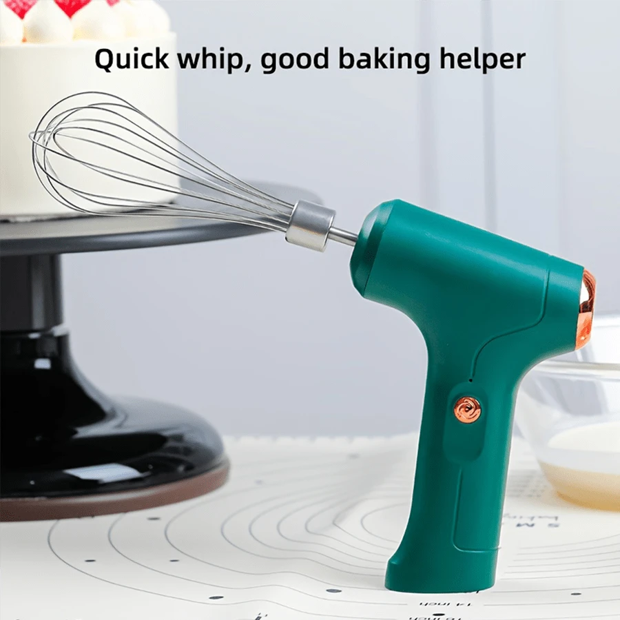 Wireless Handheld Electric Milk Frother Mixer, Egg Beater, Home Baking ...