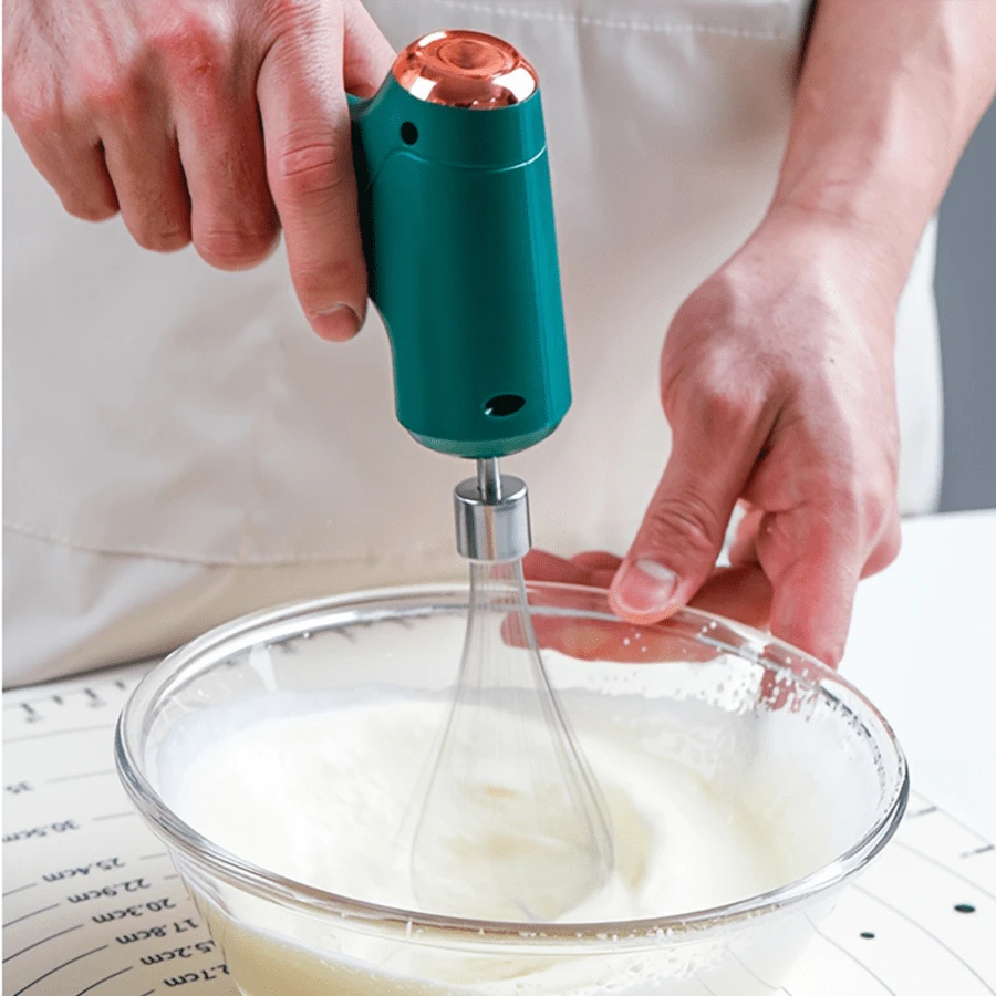 Wireless Handheld Electric Milk Frother Mixer, Egg Beater, Home Baking ...