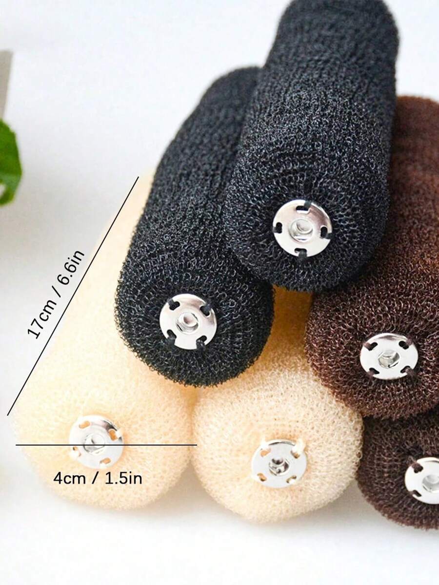 1pc Hair Donut Bun Maker, 17cm DIY Hair Foam Circular Mesh Hair Bun ...