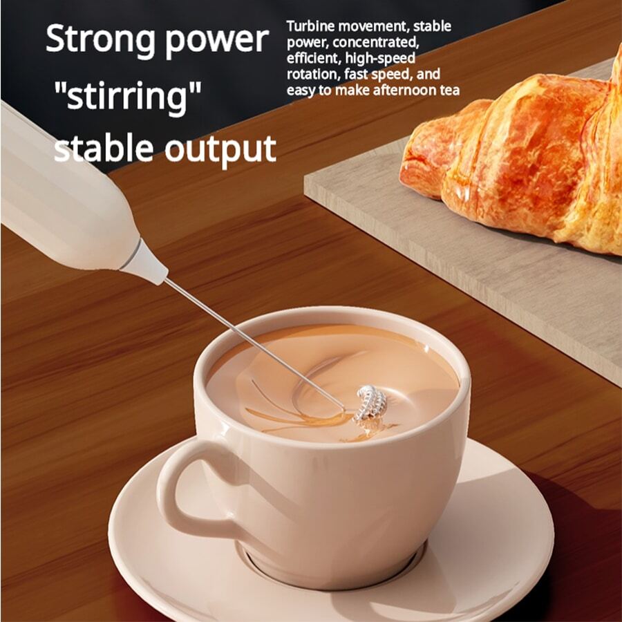 Wireless Electric Milk Frother, Mini Handheld Milk Foamer Battery ...