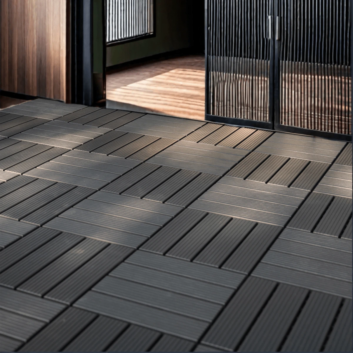 44 Pack 12x12 Square Waterproof Outdoor Deck Tiles - Interlocking, All ...