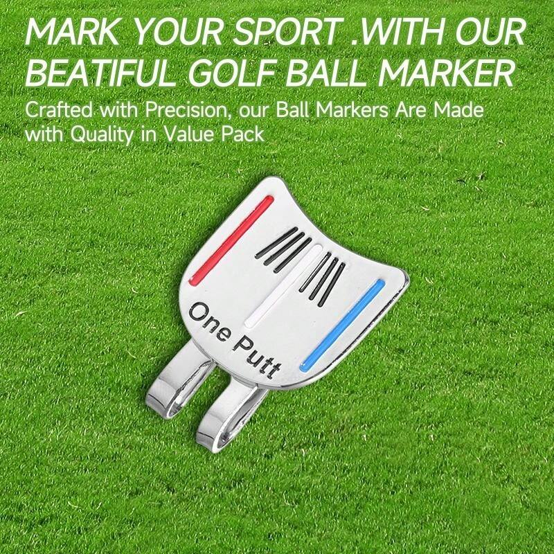 1pc One Putt Golf Ball Marker With Magnetic Hat Clip Putting Alignment ...