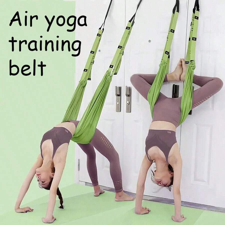 Air Yoga Training With A Straight Horse, Split Hips, Hanging Rope On ...