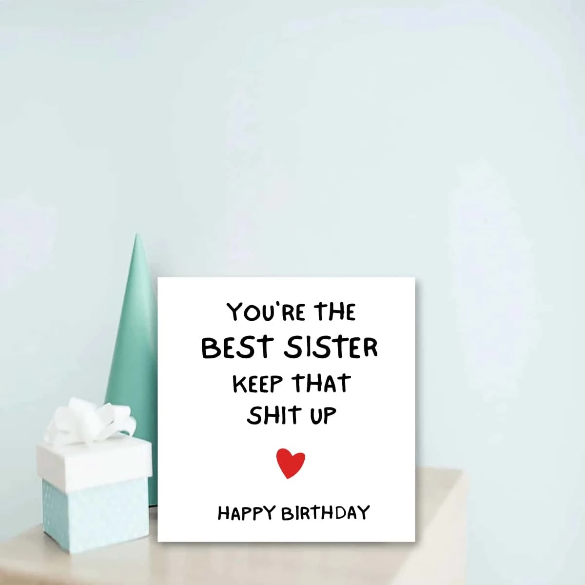 1 Pc Funny Birthday Card For Sister, Special Sister Birthday Card, Rude ...