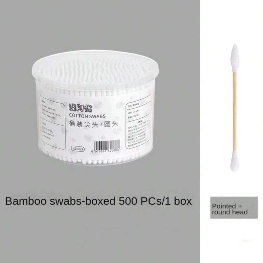 500pcs High-Quality Cleaning Swabs - Pointed And Rounded Design For ...