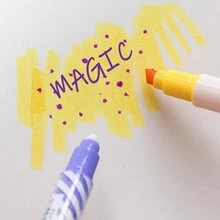 Random 1/3/12 Magic Colors Highlighter Pen Set Dual-Side Fluorescent ...