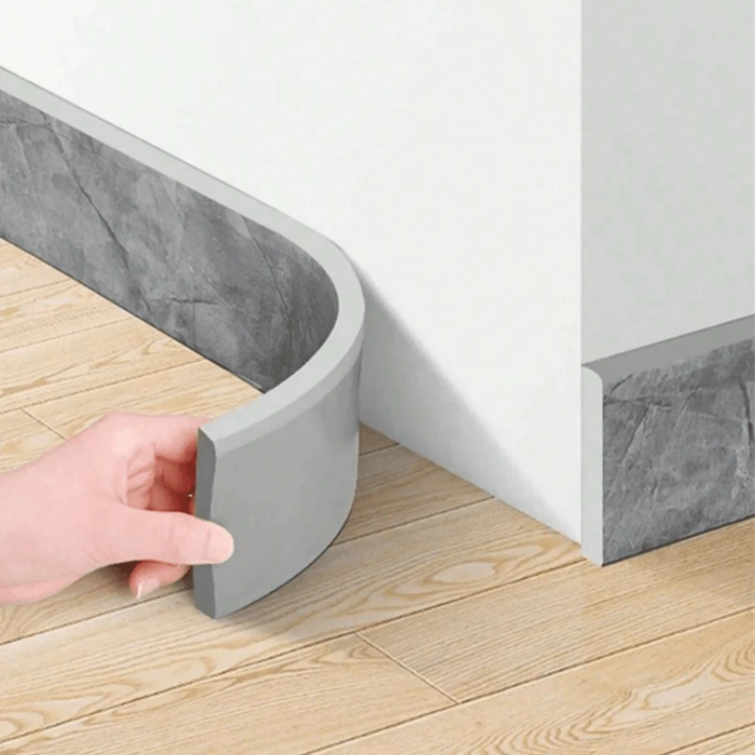 Self-Adhesive Wall Baseboard Stickers - Modern Style Thickened PVC Wall ...