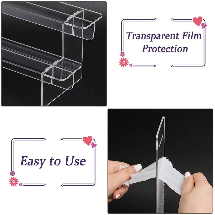 Clear Acrylic RiserFigure Stand Transparent 3-Tier Acrylic Action ...