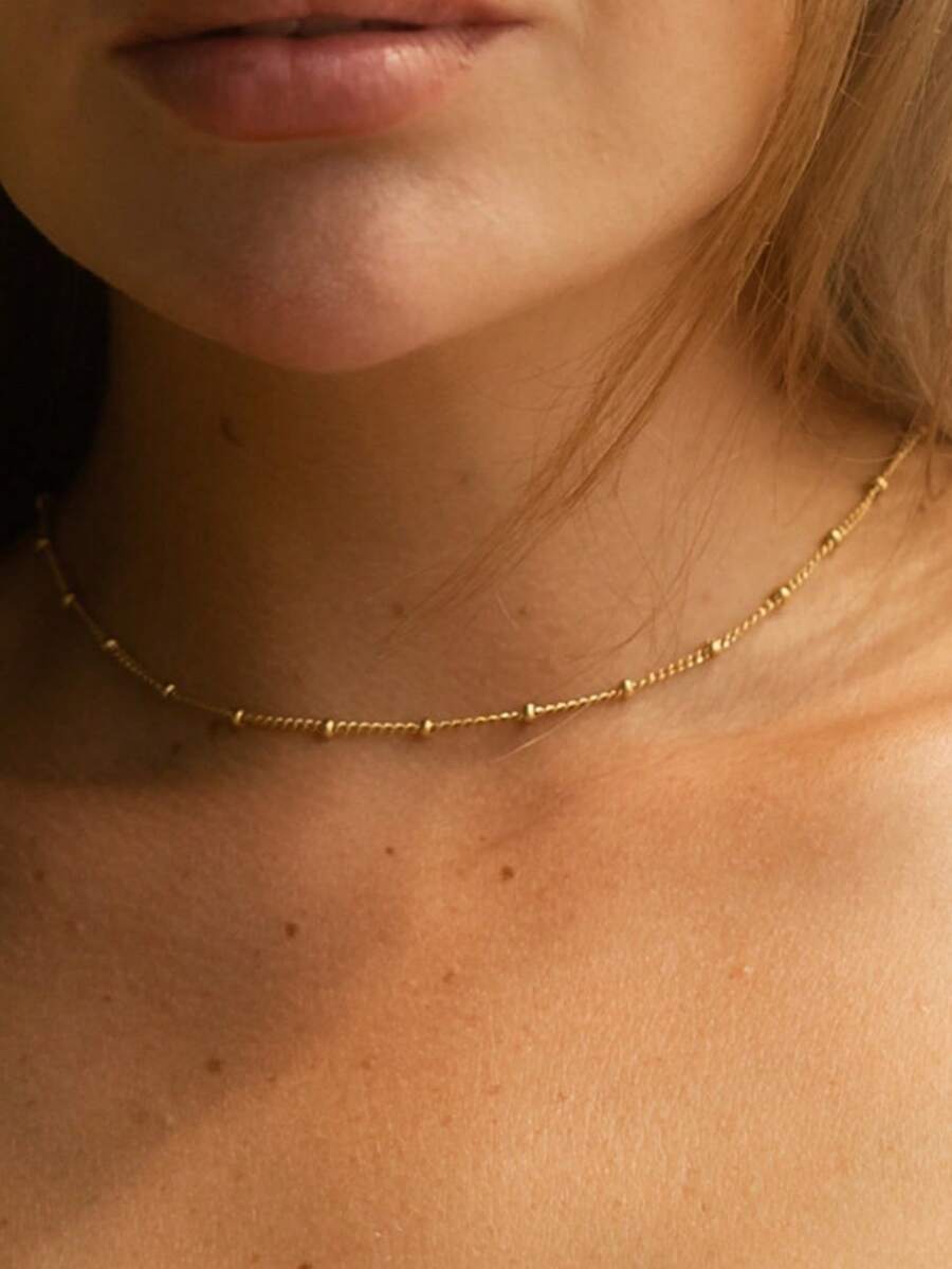 1pc Minimalist Paperclip Necklace, Simple Stainless Steel Non-Fading ...