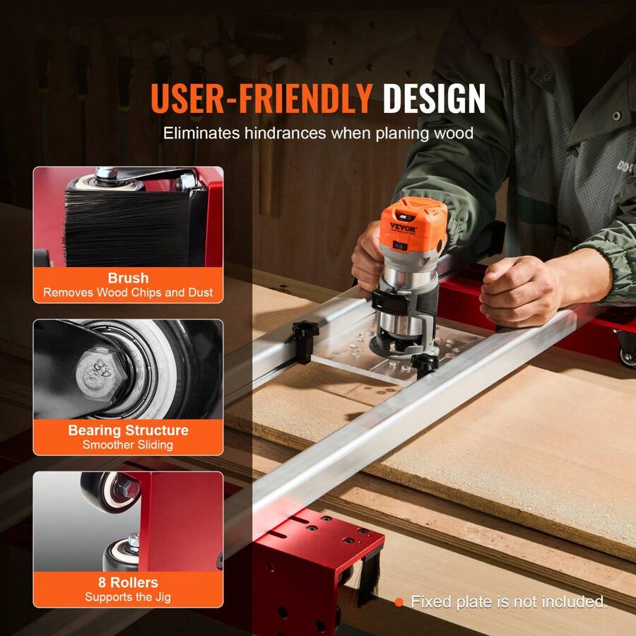 Vevor VEVOR Router Sled, 60 In, Portable Easy To Adjust Slab Flattening ...