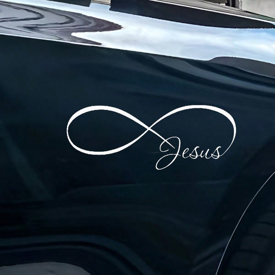 1PC Infinity Jesus Symbol Decal Add A Fun Touch To Your Car, Truck ...