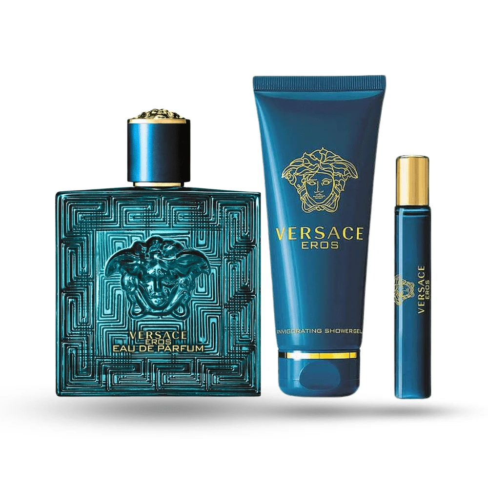 Versace Eros Eau De Parfum By Versace Cologne For Men 3-Pc Gift Set ...