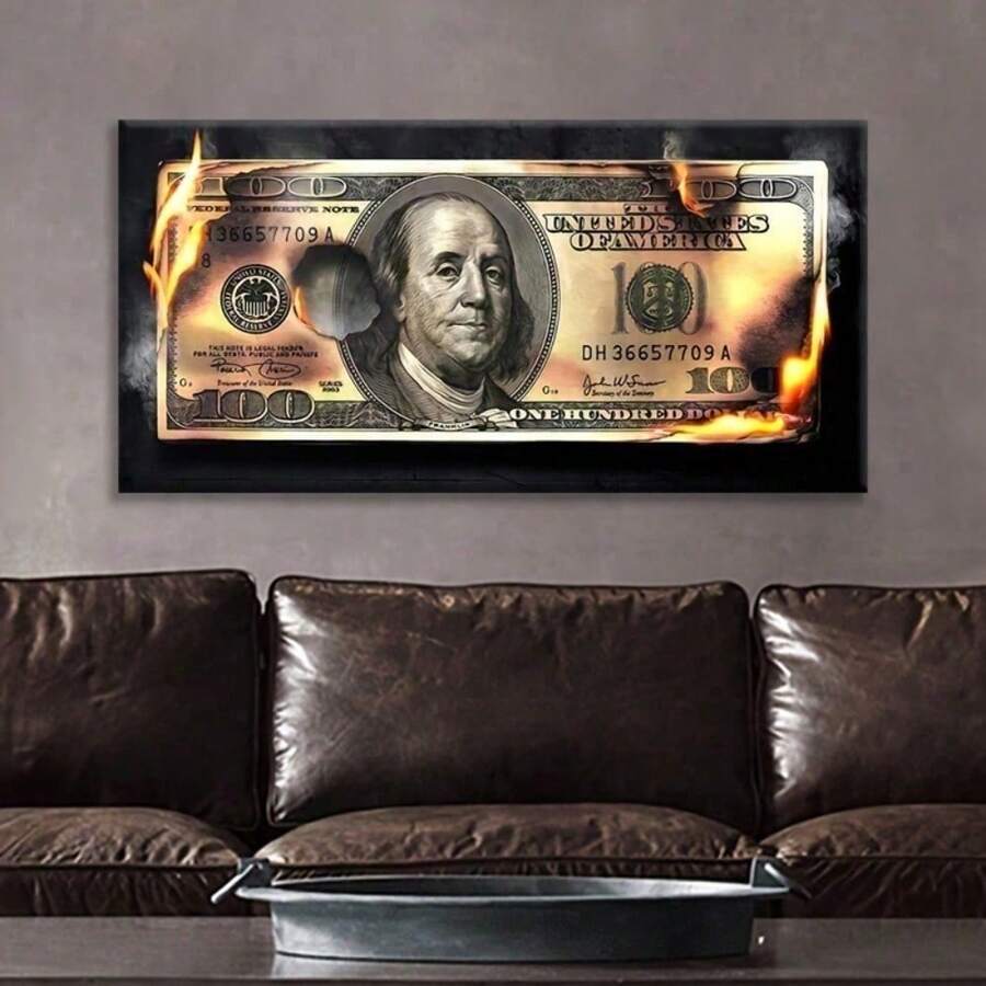 Creative Dollar Themed Frameless Decorative Painting, And Modern ...