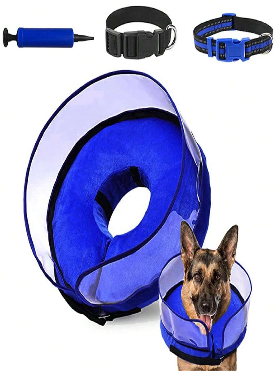 Dog Cone,Soft Inflatable Dog Cone Collar Dog Donut Cone For After ...