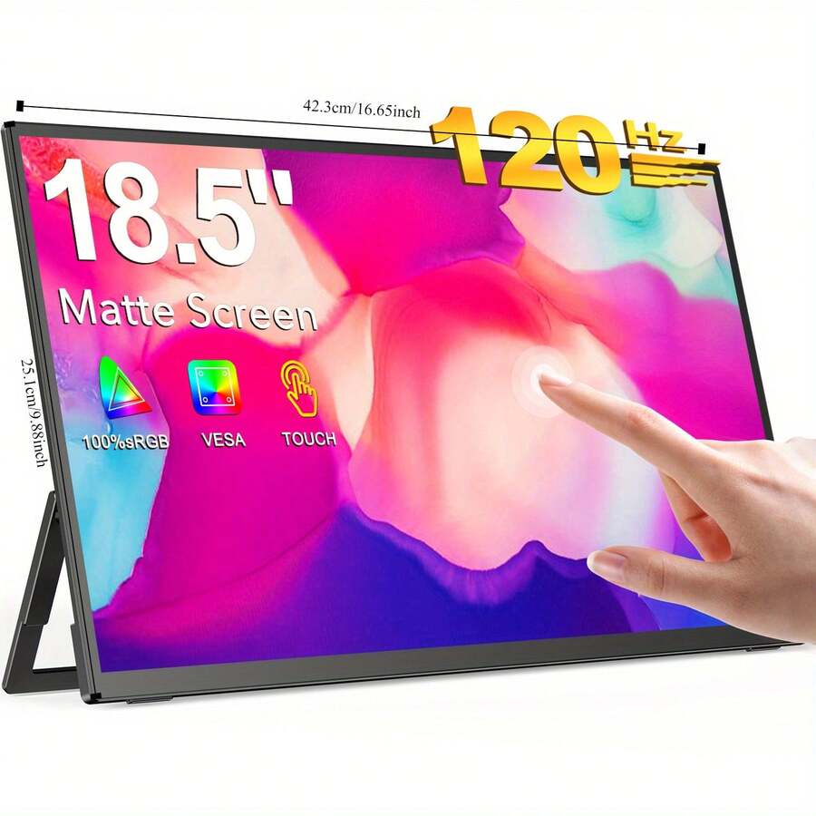 Portable Monitor Touchscreen, 18.5 Inch FHD 120HZ Gaming Monitor ...