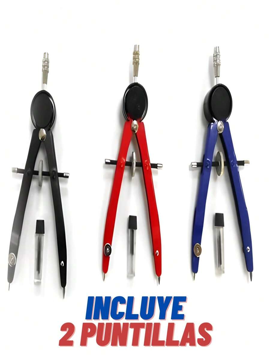 Compas De Precision Metálico Grande Escolar Oficina Arte Dibujo Tecnico ...