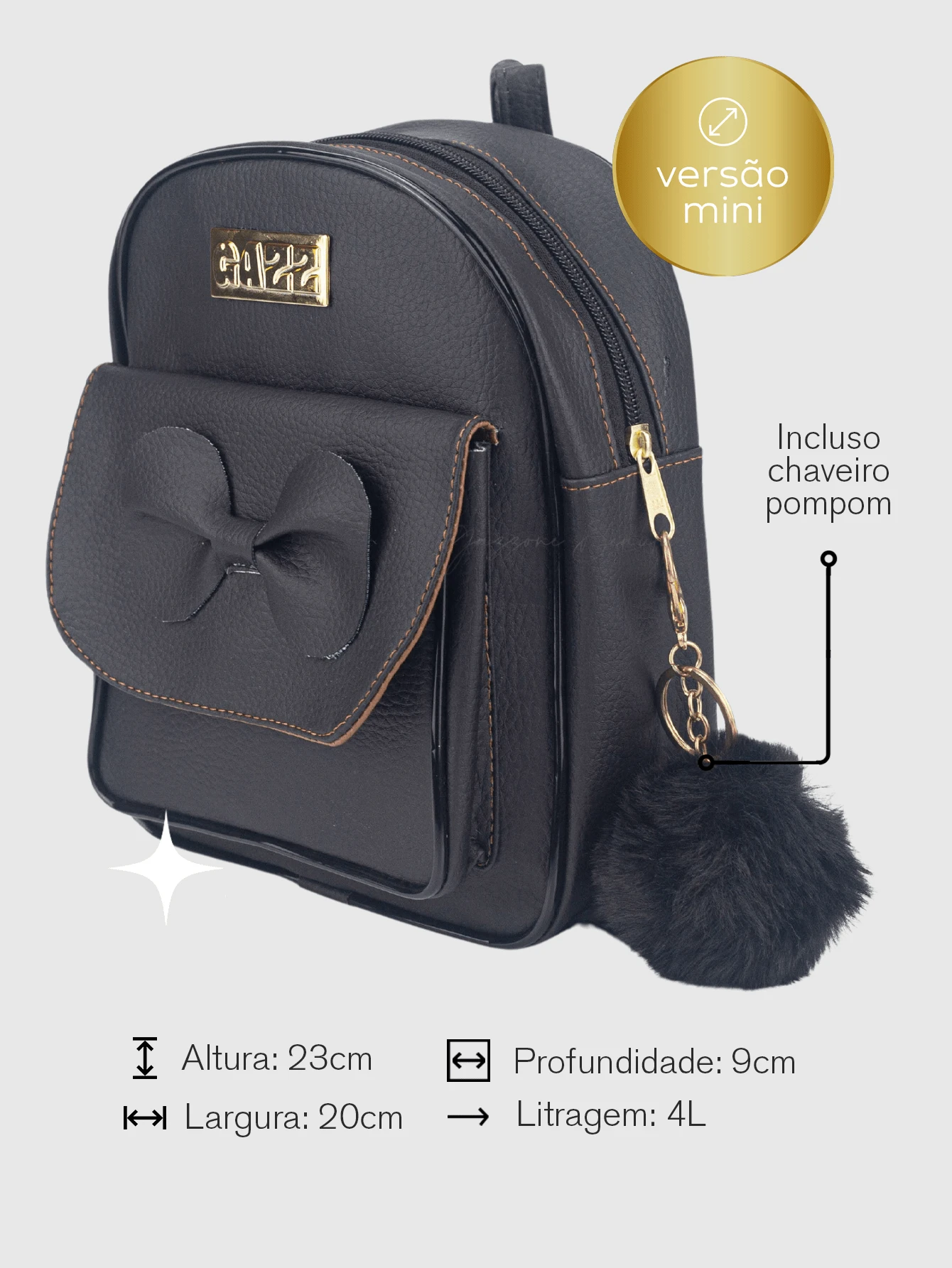 Women's Backpack Small Mini Back Bag Youth Girl Day Trip Fits Cell ...