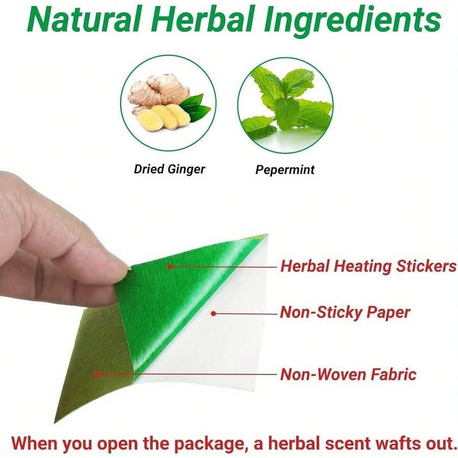 12/45Pcs Self Heating Sticker,Pain Relief Patch,Moxibustion Patch For ...