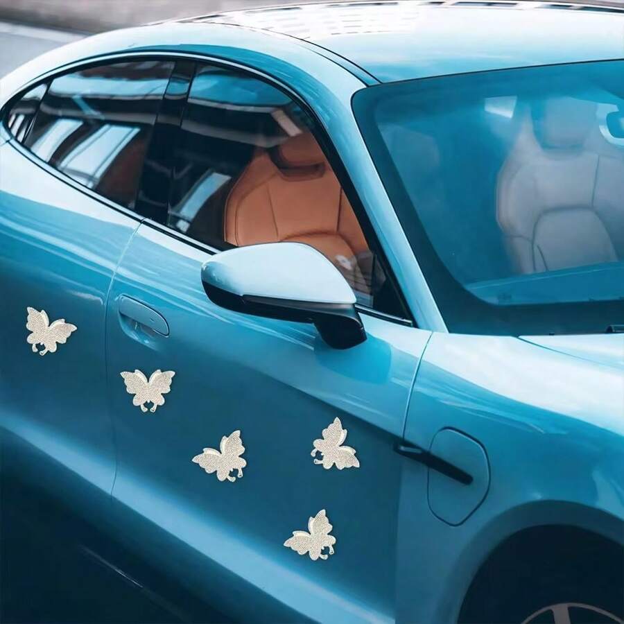 2pcs/Set Crystal Rhinestone Car Sticker Bling Decoration DIY Window ...