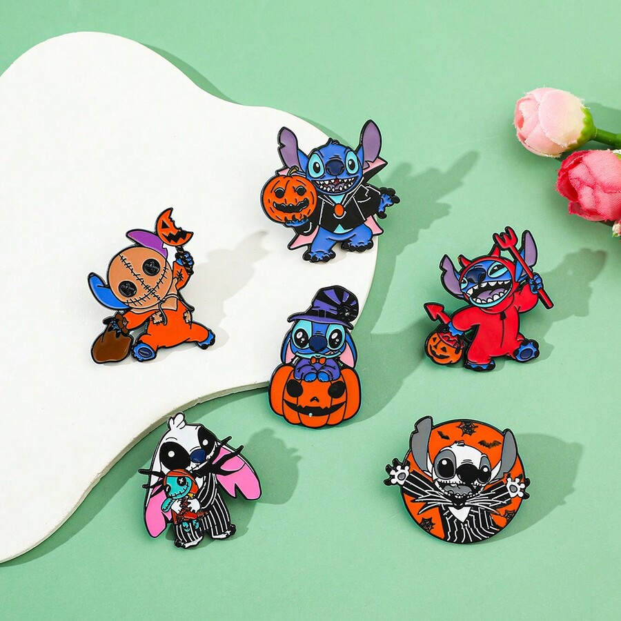 Disney Disney 1 Pc Funny Anime Lilo & Stitch Brooch Creative Stitch ...