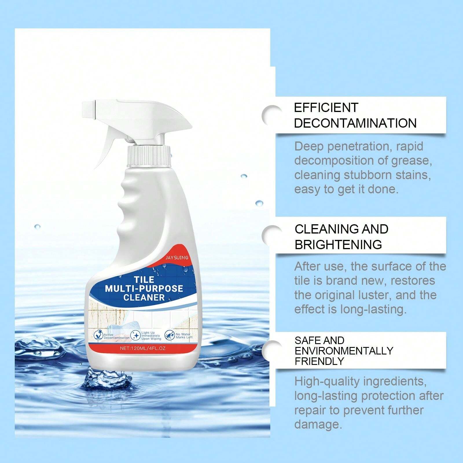 1pc 120ml Multi Purpose Cleaning Agent For Ceramic Tiles Floor And Wall ...