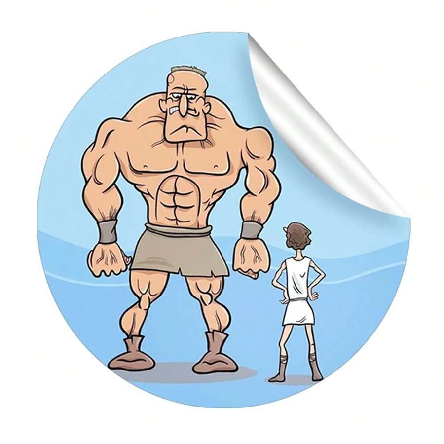 40 Christian David And Goliath Sticker Labels 3.5cm | SHEIN USA