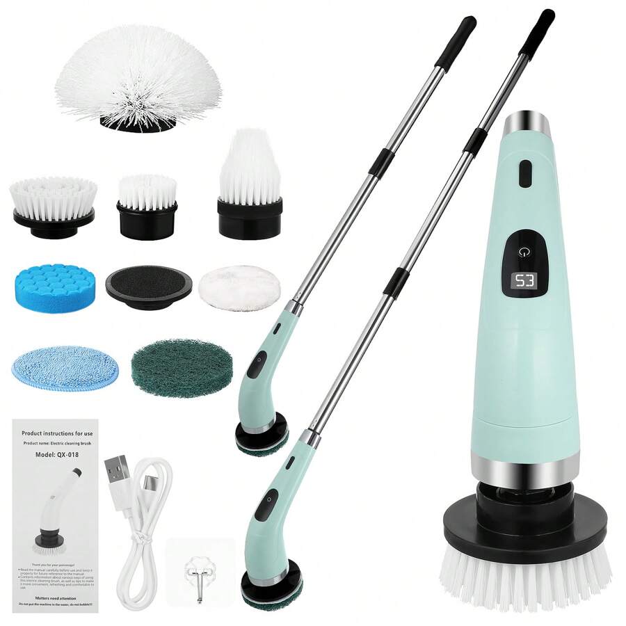 Electric Scrubber Cordless Cleaning Scrubber Kitchen Shower Scrubber ...