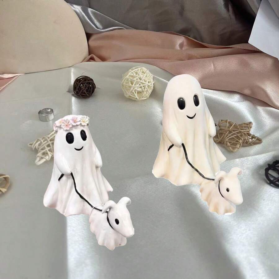 Estátua de cachorro fantasma de Halloween de 1 peça: Fantasma anda com ...