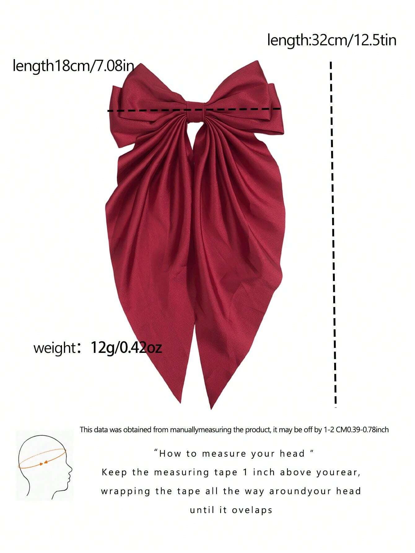 [ Customization ] 1 Piece Custom Printed Bow Hair Clip, Ribbon Long ...