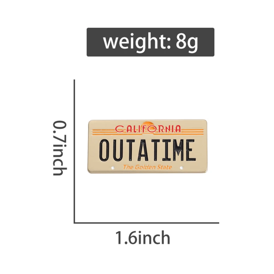 Personalized Billboard Shape, Time Travel License Plate Badge: A ...