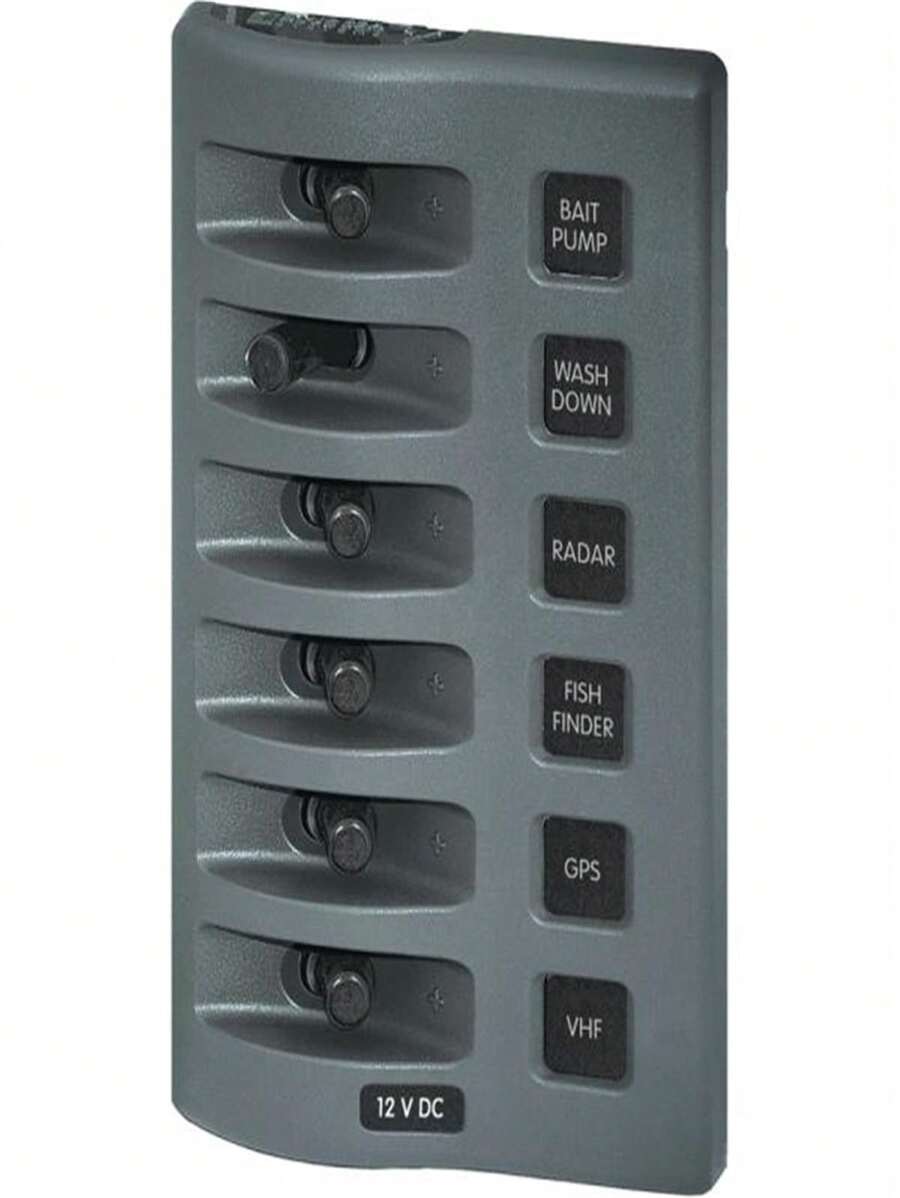 4307 Blue Sea 4307 WeatherDeck 12V DC Waterproof Switch Panel - 6 ...