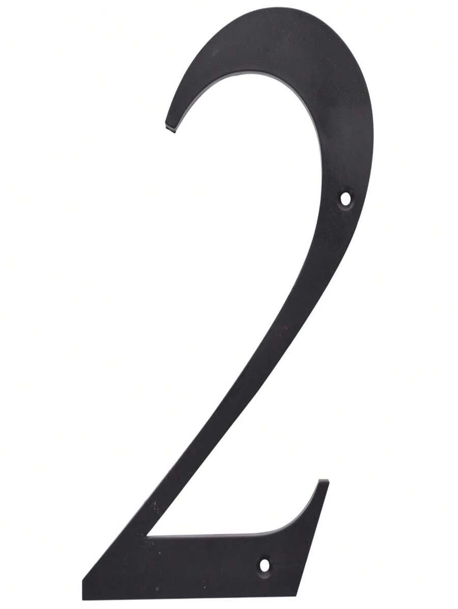6 In. Nail-On Black Plastic House Number - 2 | SHEIN USA