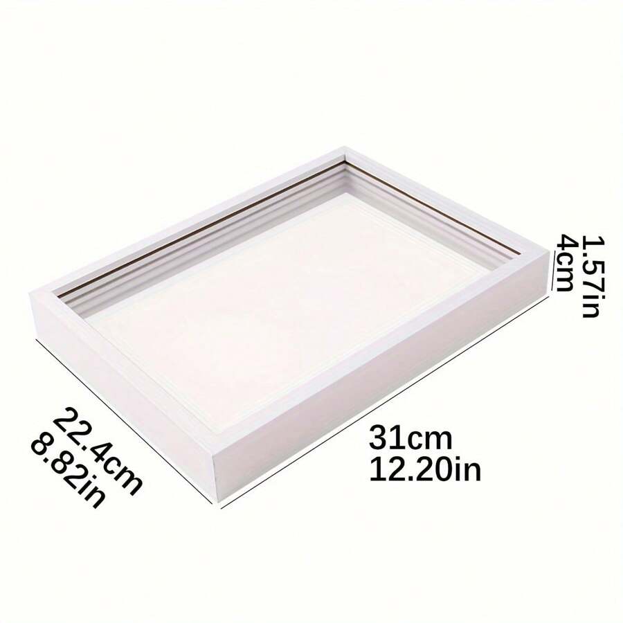 Wooden Photo Frame Box With Transparent Hand Print Design - DIY ...