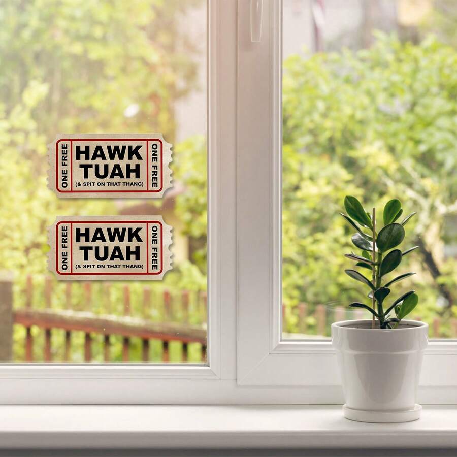Hawk Tuah Sticker Spit On That Thang Ticket To Hawk Tuah And Spit On ...