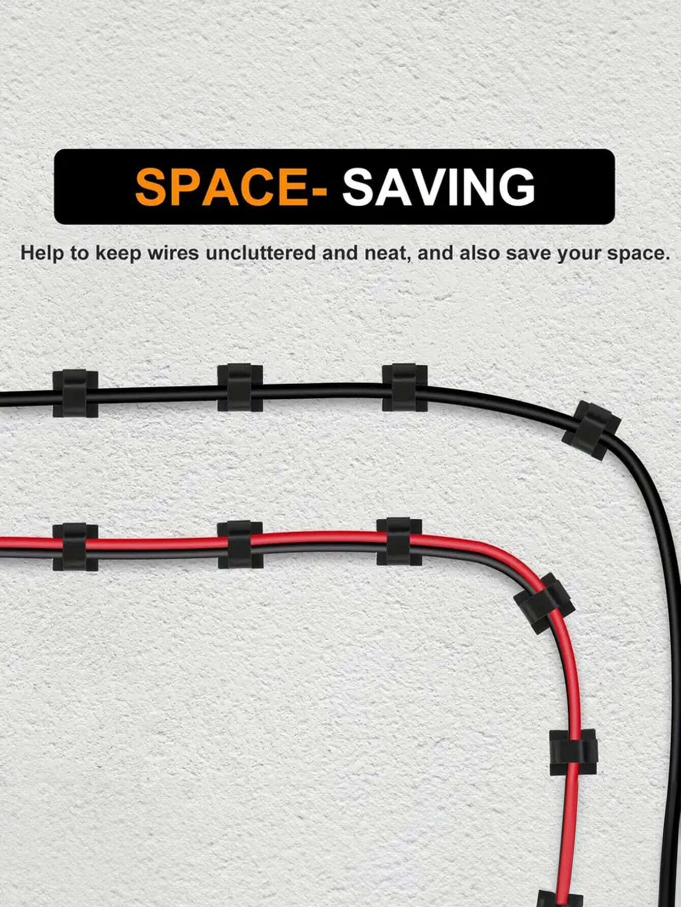 1set Self-Adhesive Cable Clips, Self-Sticky Cord Wire Fasteners, For ...