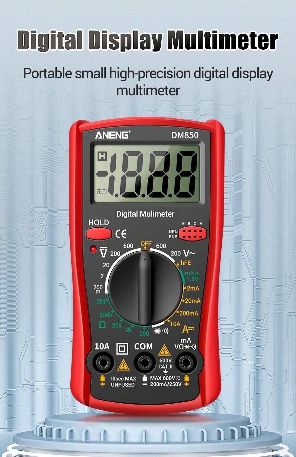 ANENG DM850 Digital Multimeter 1999 Counts Eletric Professional ...