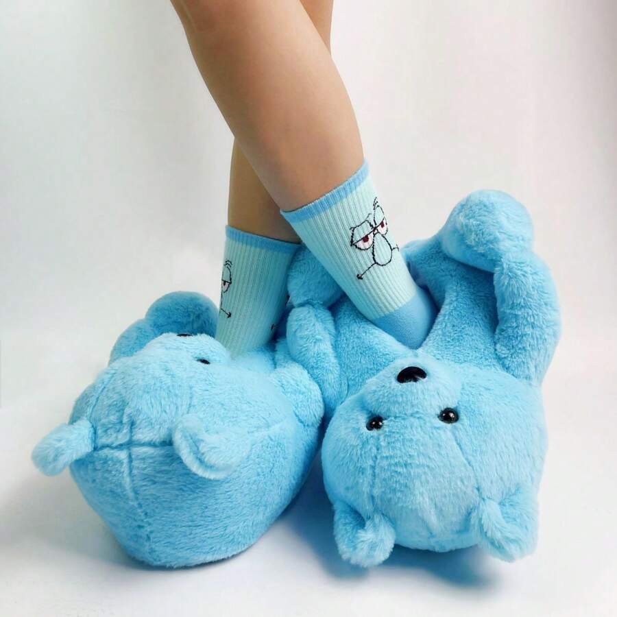 3D teddy bear slippers design Hotselling Women's Plush Slippers ...