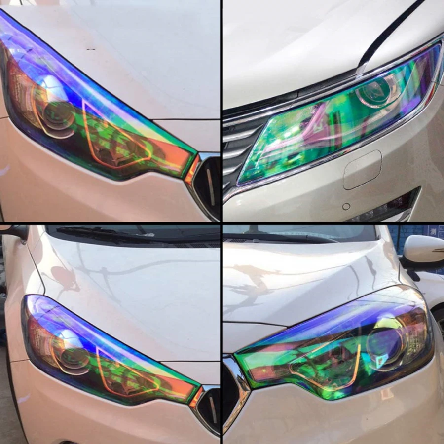 1 Roll 30cm X 60cm Colorful Purple Automotive Tail Light Tint Wrap Film ...