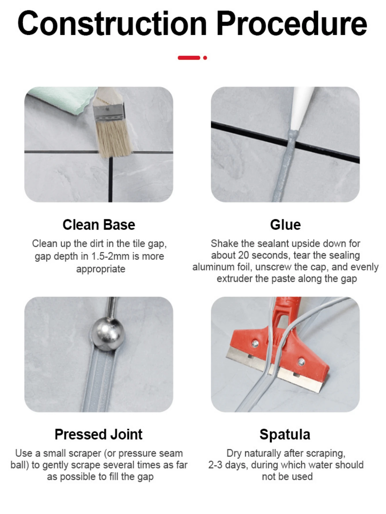 Repairing Ceramic Tile Cracks With Grout, Waterproof And Mildew ...