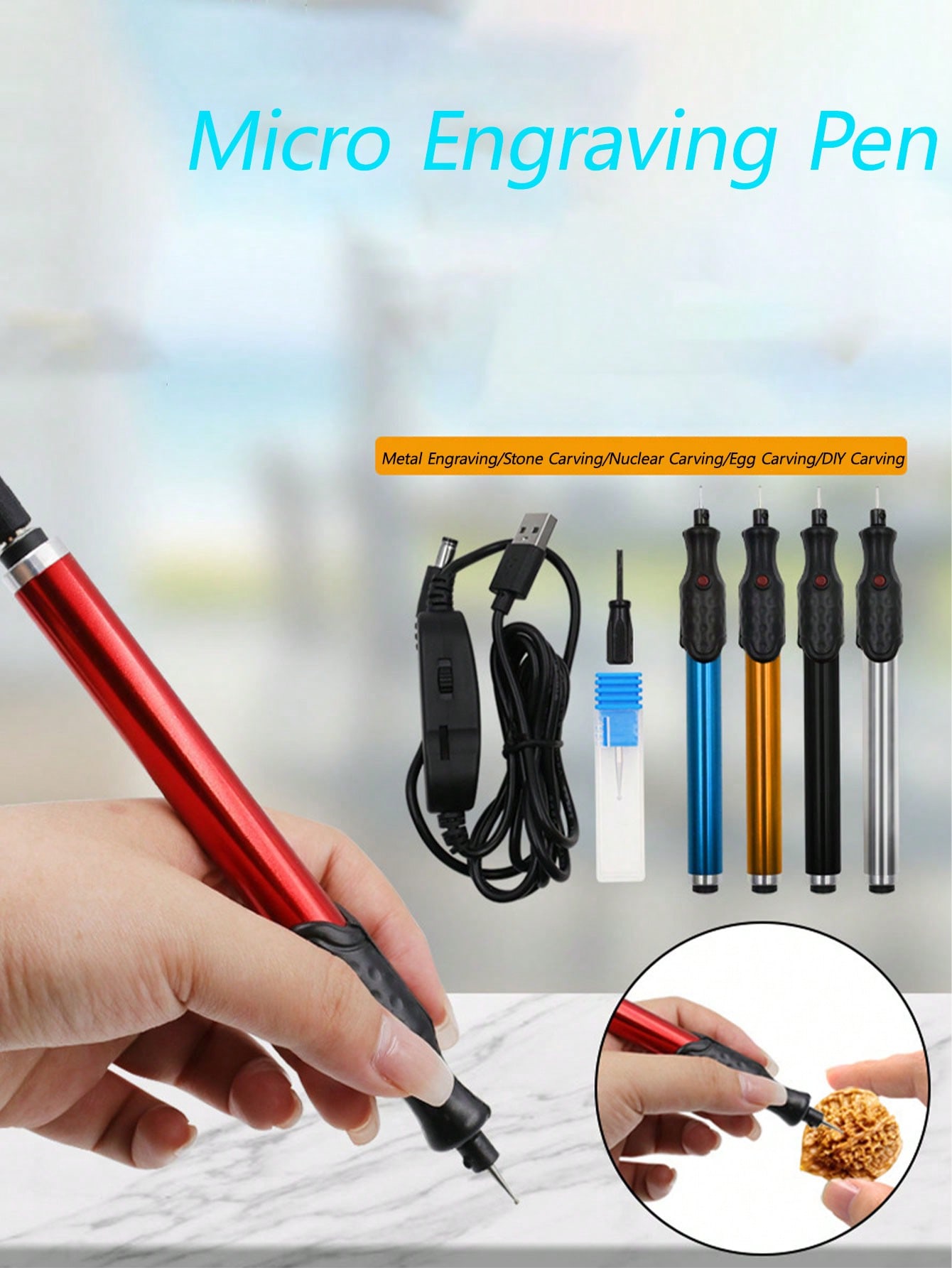 1pc DIY Engraving Tool USB Speed Adjustable Electric Grinder Pen ...