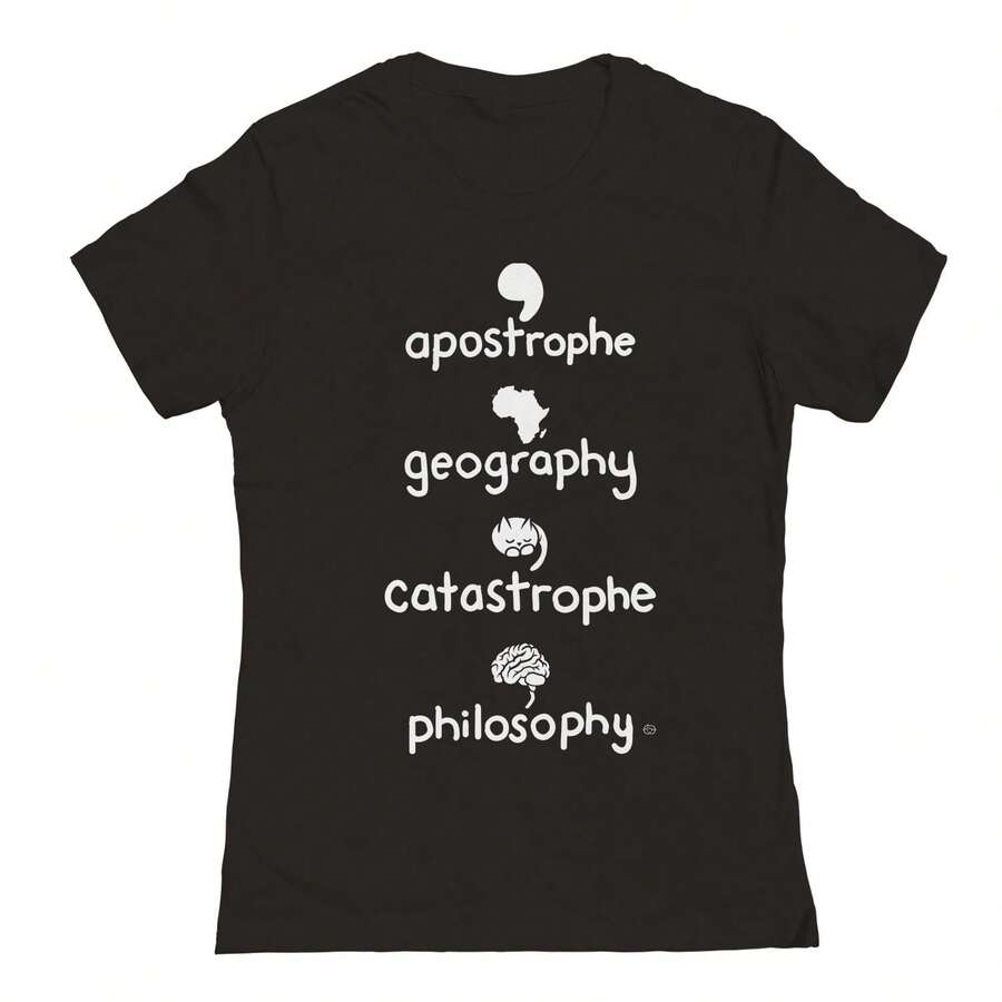 Nearly There Apostrophe Icons School Science Graphic Ladies Cotton T ...