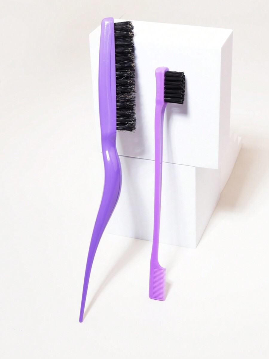 Hair Styling Comb Set, 2pcs, Teasing Brush Edge Brush, Used For Edge ...