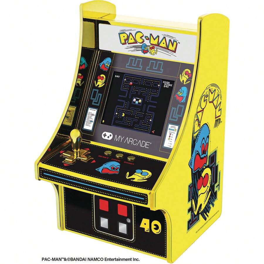 Pac-Man 40th Anniversary Micro Player Retro Arcade Machine [PORTABLE ...