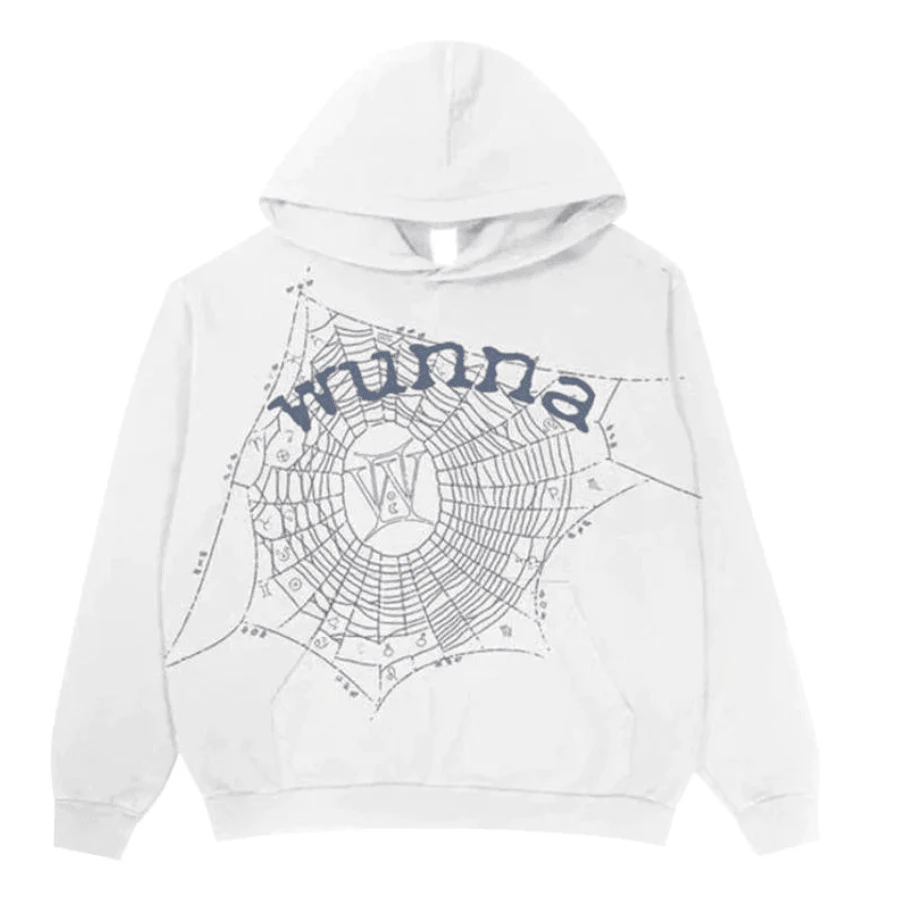 Sp5der X Gunna Wunna Hoodie 'White' | SHEIN USA