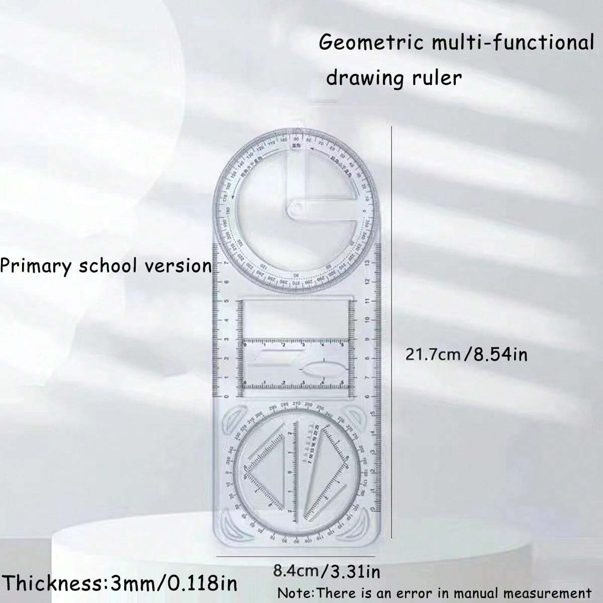 1pc Multi-Function Math Geometry Ruler, Rotating Protractor, Drafting ...