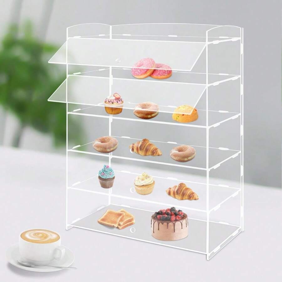 Acrylic Display Cases, 5-Layer Pastry Bakery Display Case, Acrylic ...
