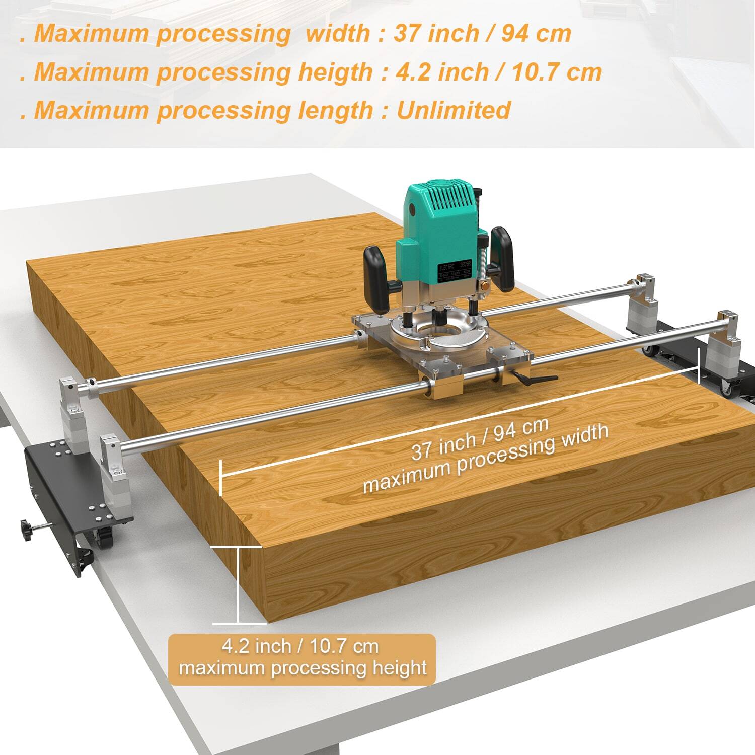 Router Sled, Slab Flattening Jig, DIY Woodworking Router Sled For ...