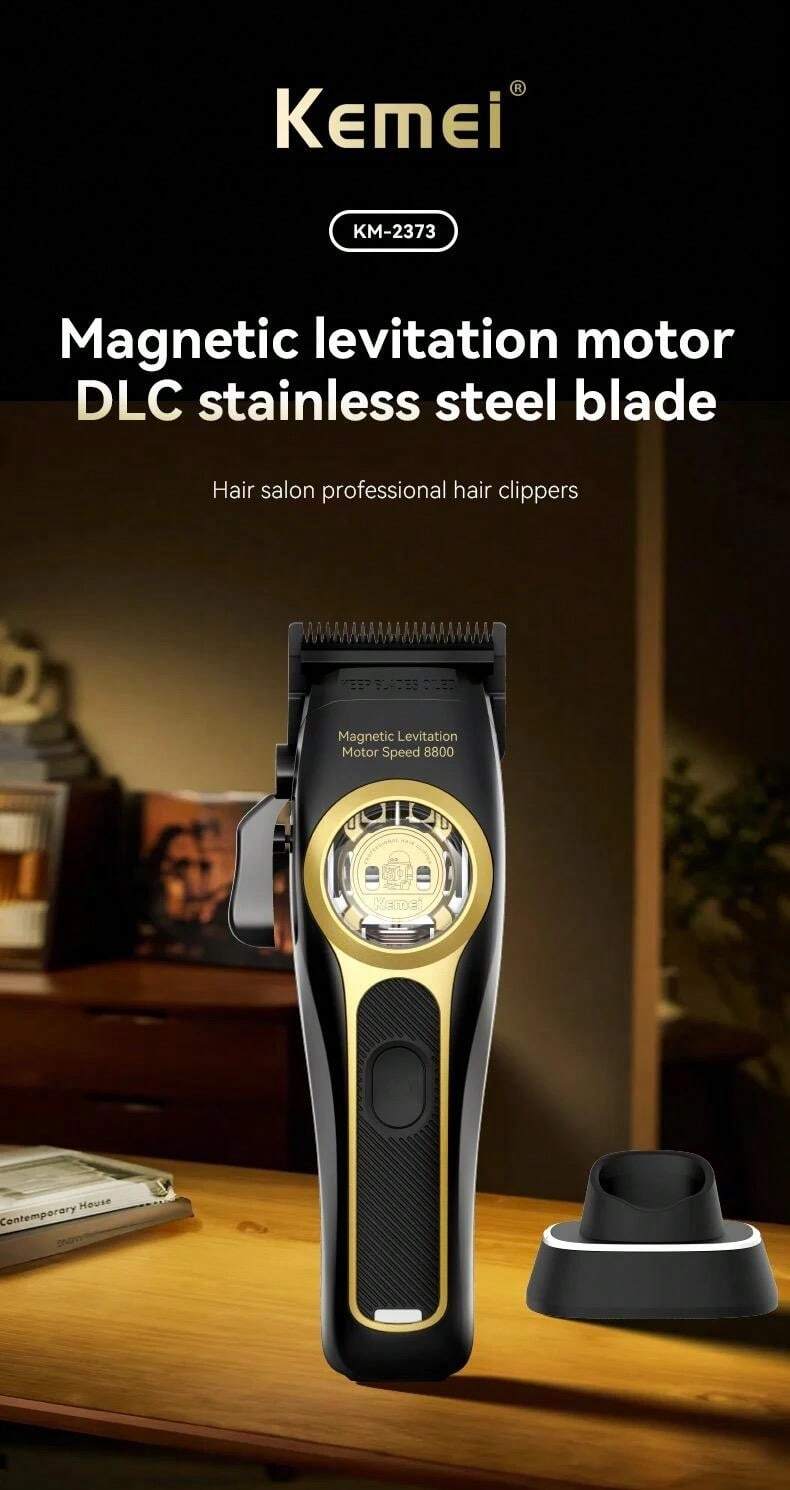 Kemei 2373 Barber Fade Hair Clippers Professional Cordless Hair Trimmer Electric Men Hair ...
